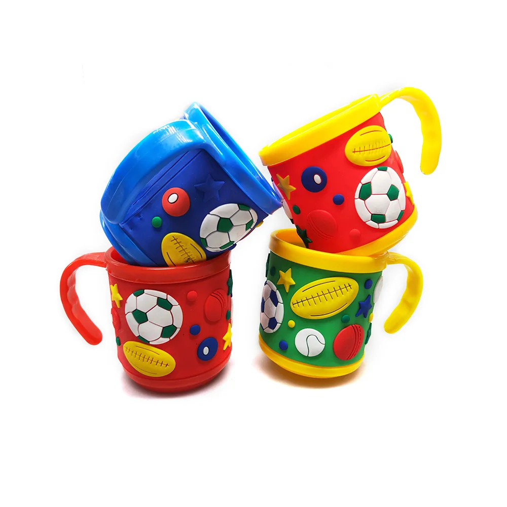 Custom Soft Pvc 3d Embossed Rubber Mug For Children - Buy Plastic Mug ...