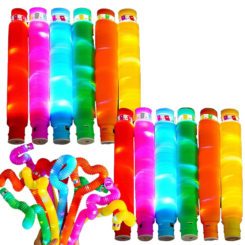 Plastic Party Telescopic Tube Pipe Colorful Tubes Pipes Toy Sensory ...