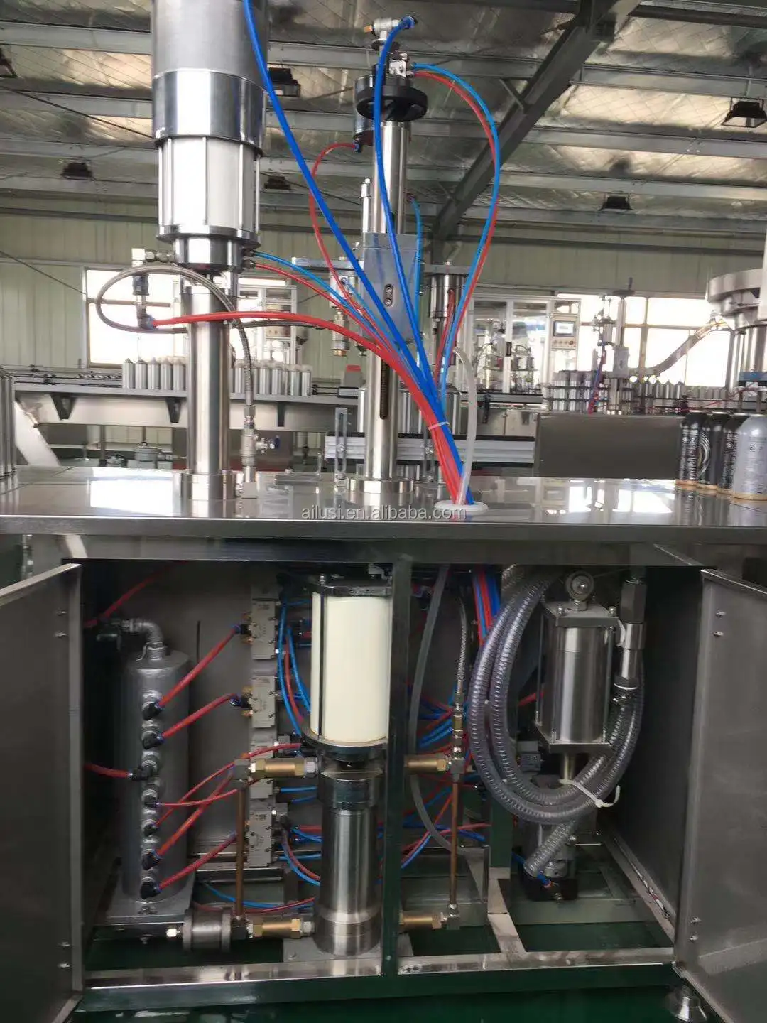 Aerosol Spray Filling Machine,Manual Push Aerosol Filling Machine Semi ...