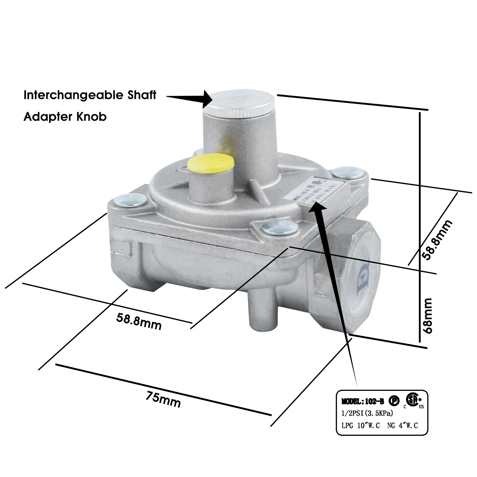 Natural Gas Liquefied Gas Interchange Valve - Propane Pressure Regulator