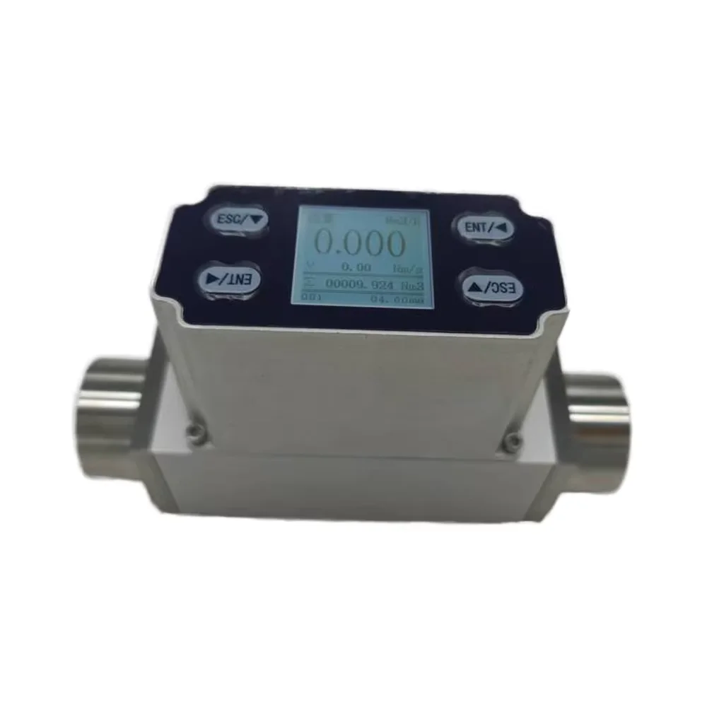 Thermal Gas Mass Flowmeter Micro-Flow Compressed Air Controller Thermal Mass Flowmeter 4-20mA ...