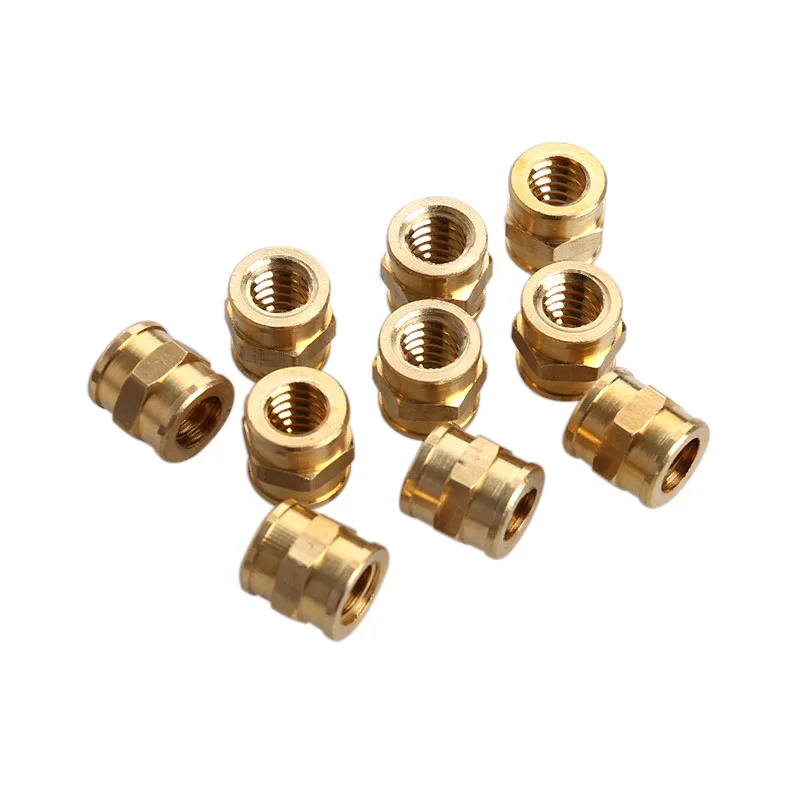 M6 M8 Yellow A Grade H59 Cylindrical Internal Thread Copper Stud Hex ...