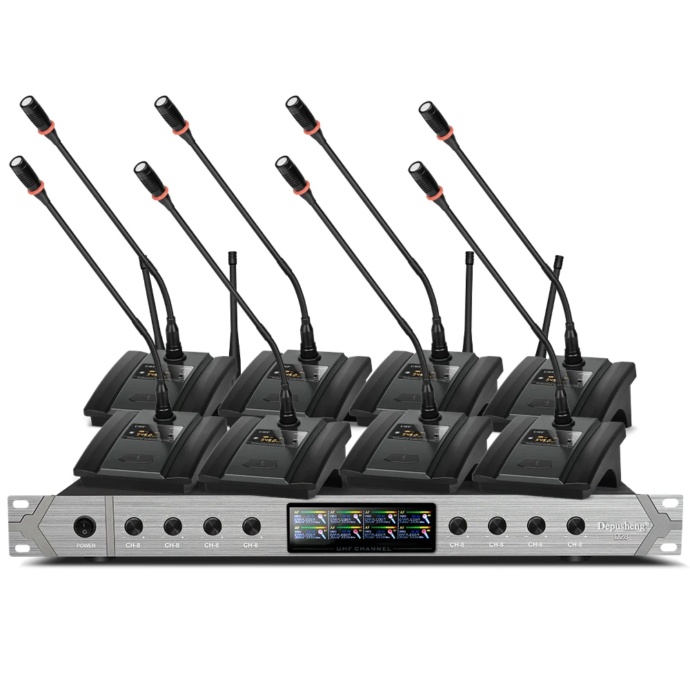 Depusheng D28 Professional Uhf Gooseneck Wireless Microphone Network ...