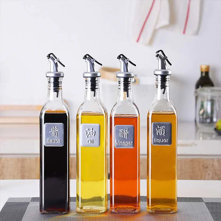 Botella de vidrio para aceite de oliva, botella de vidrio para aceite ...