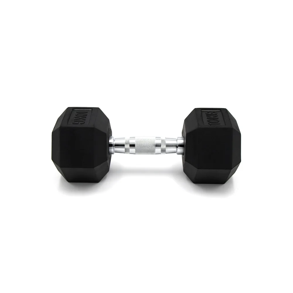 Custom Weight Lifting Dumbbell Set Man Fitness Black Rubber Hex ...