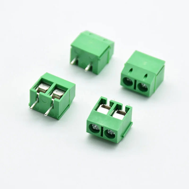 Kf301-2p Kf301-5.0-2p Kf301 나사 2 핀 5.0mm 스트레이트 핀 Pcb 스크류 터미널 블록 커넥터 블루 ...