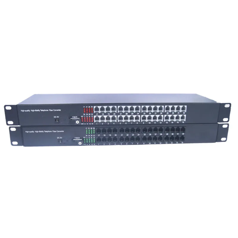 FXS FXO Voice over Fiber Optical Multiplexer - 32CH Converter