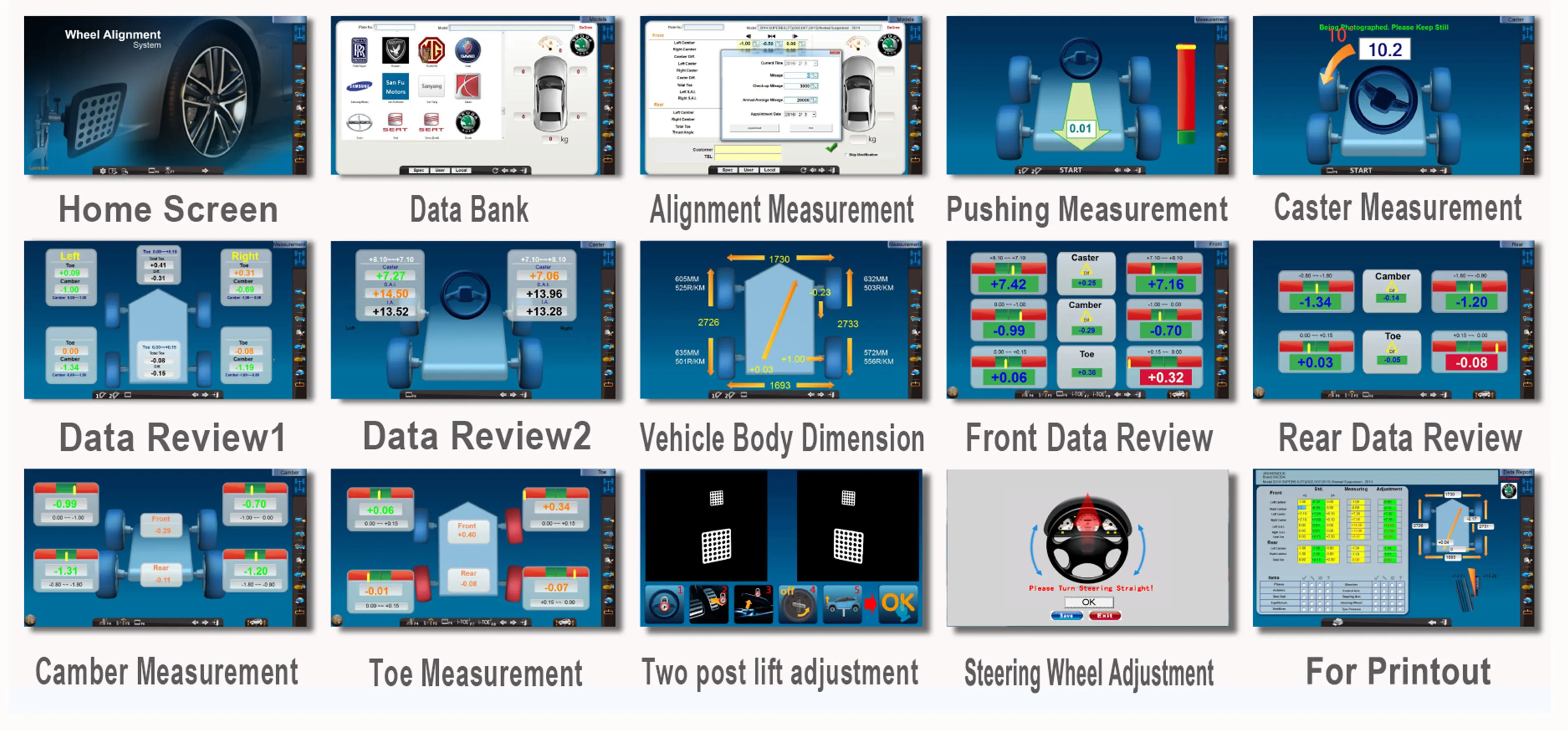 3D Wheel Alignment with Turntables Clamps for K9800 Model