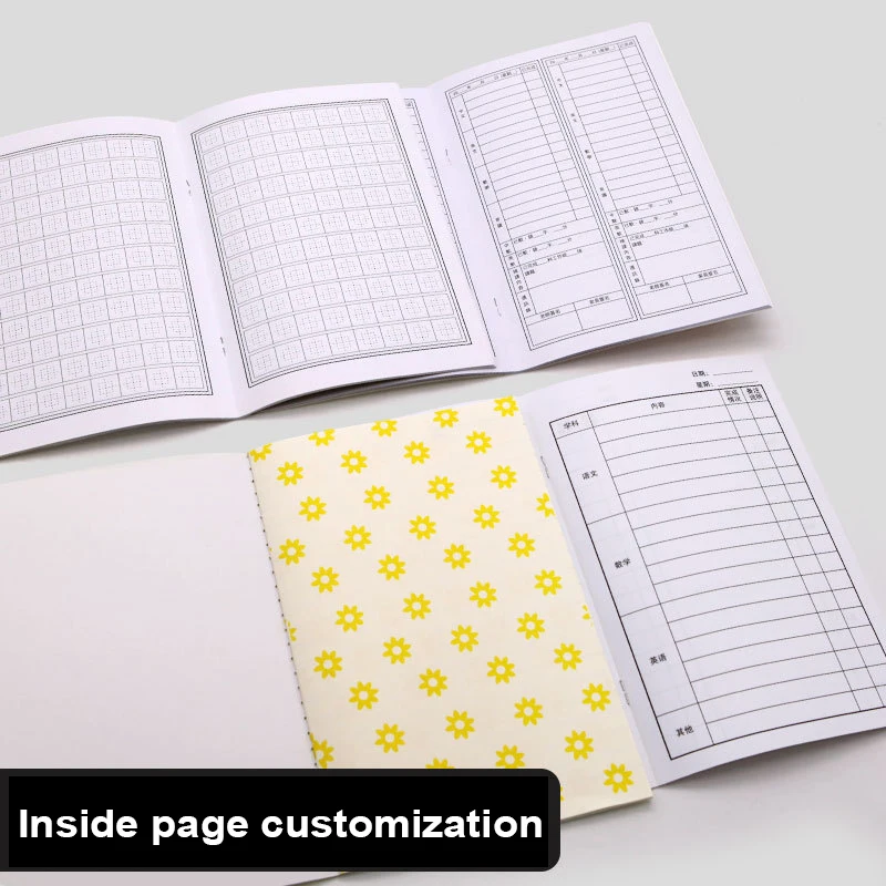 Custom Kraft Paper Saddle Stitching Binding School Student Exercise ...