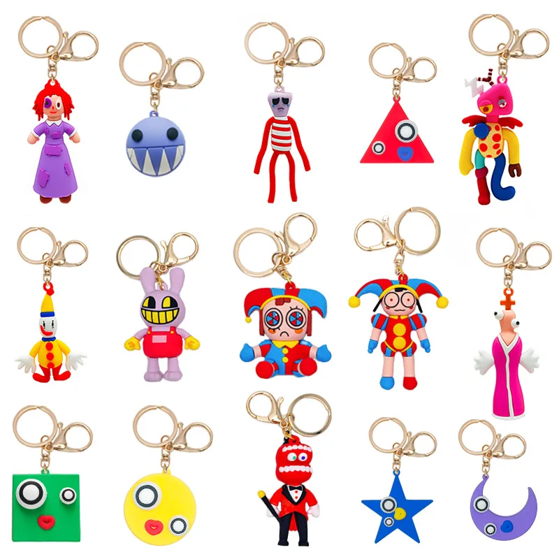 New Cartoon The Amazing Digital Circus Acrylic Keychain Jax Key Fob ...