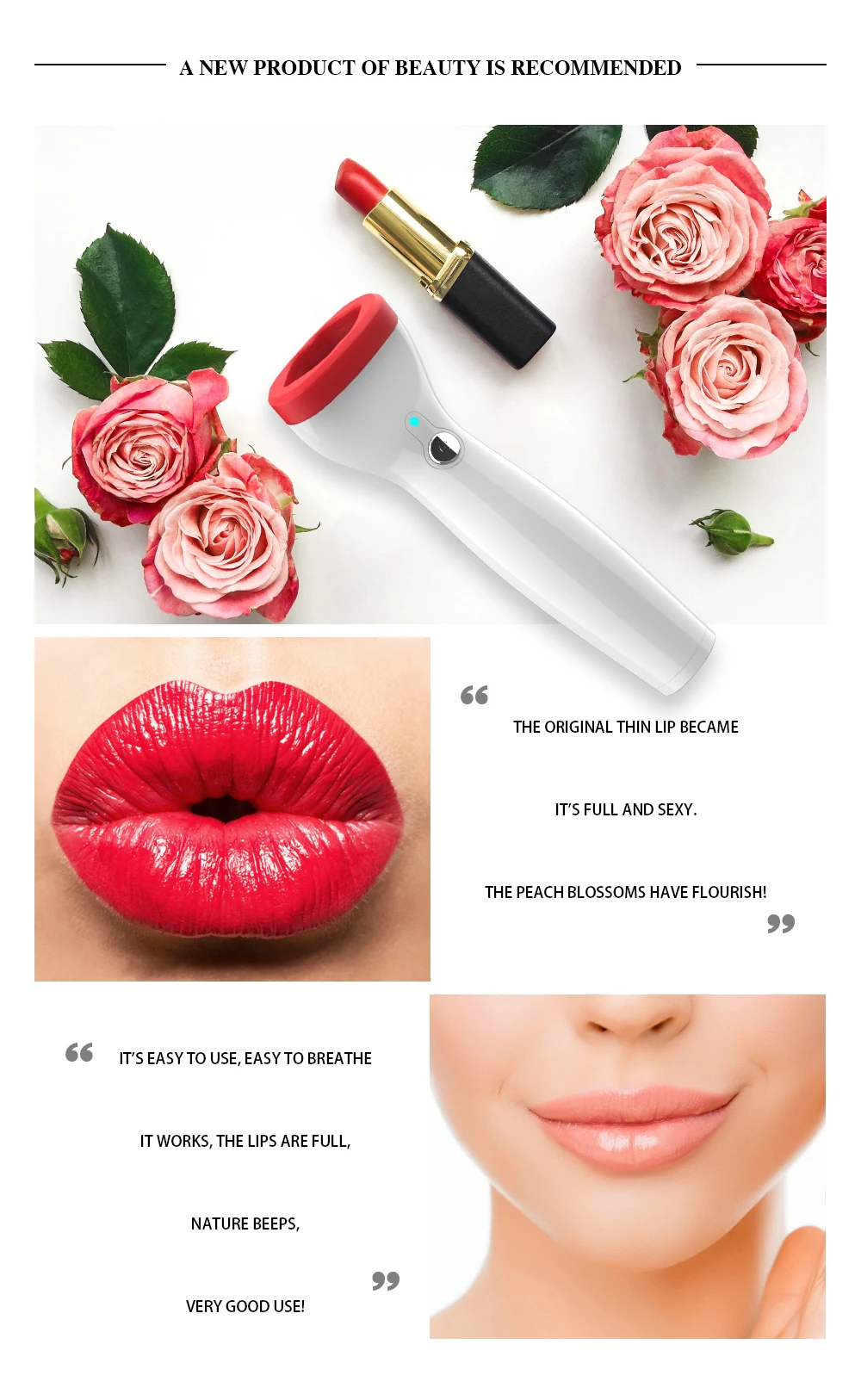 Automatic Lip Plumpering Device 3 Suction Power Type Lip Thicker Tool ...