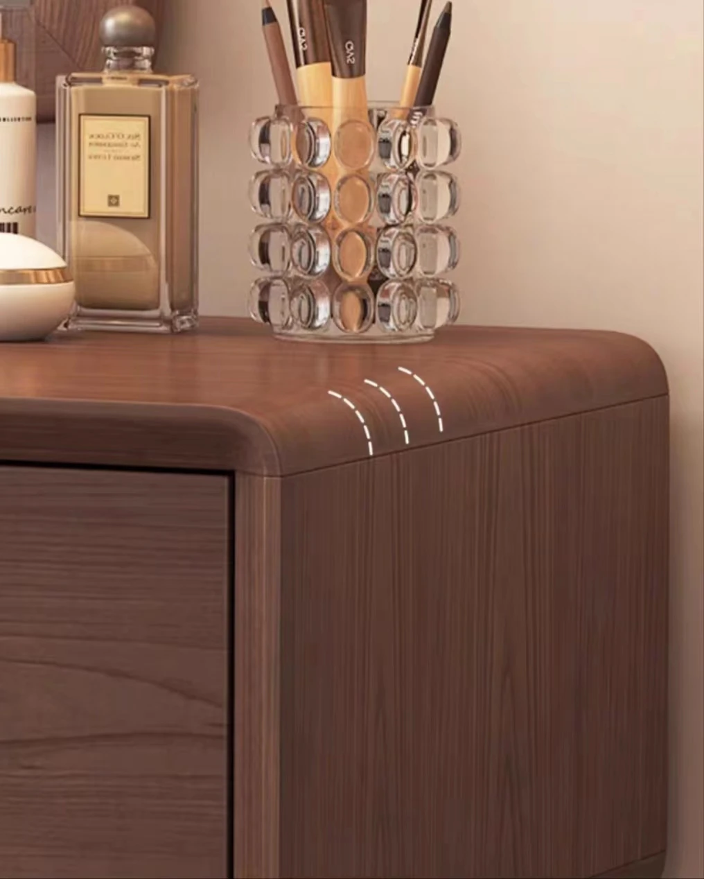 Simple Modern Solid Wood Dressing Table Bedroom Dressing Table With Led ...