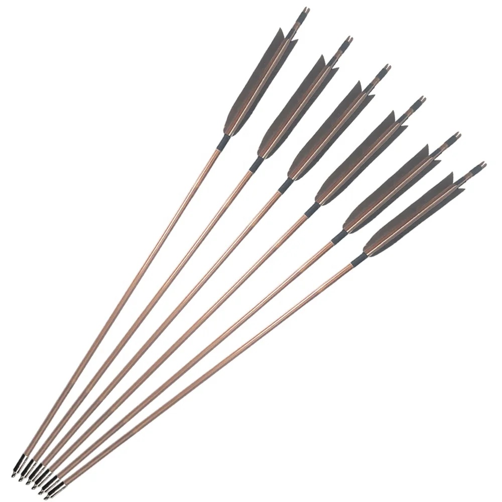 Japan Traditional Gray Feathers Self Nock Long Bamboo Arrows