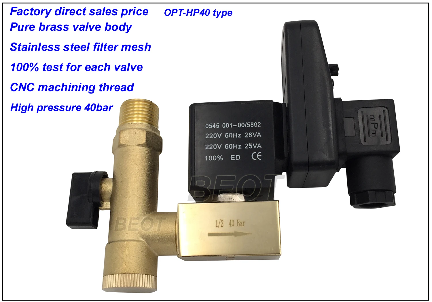 Jorc MIC-HP40 Auto Drain Solenoid Valve - 40bar High Pressure
