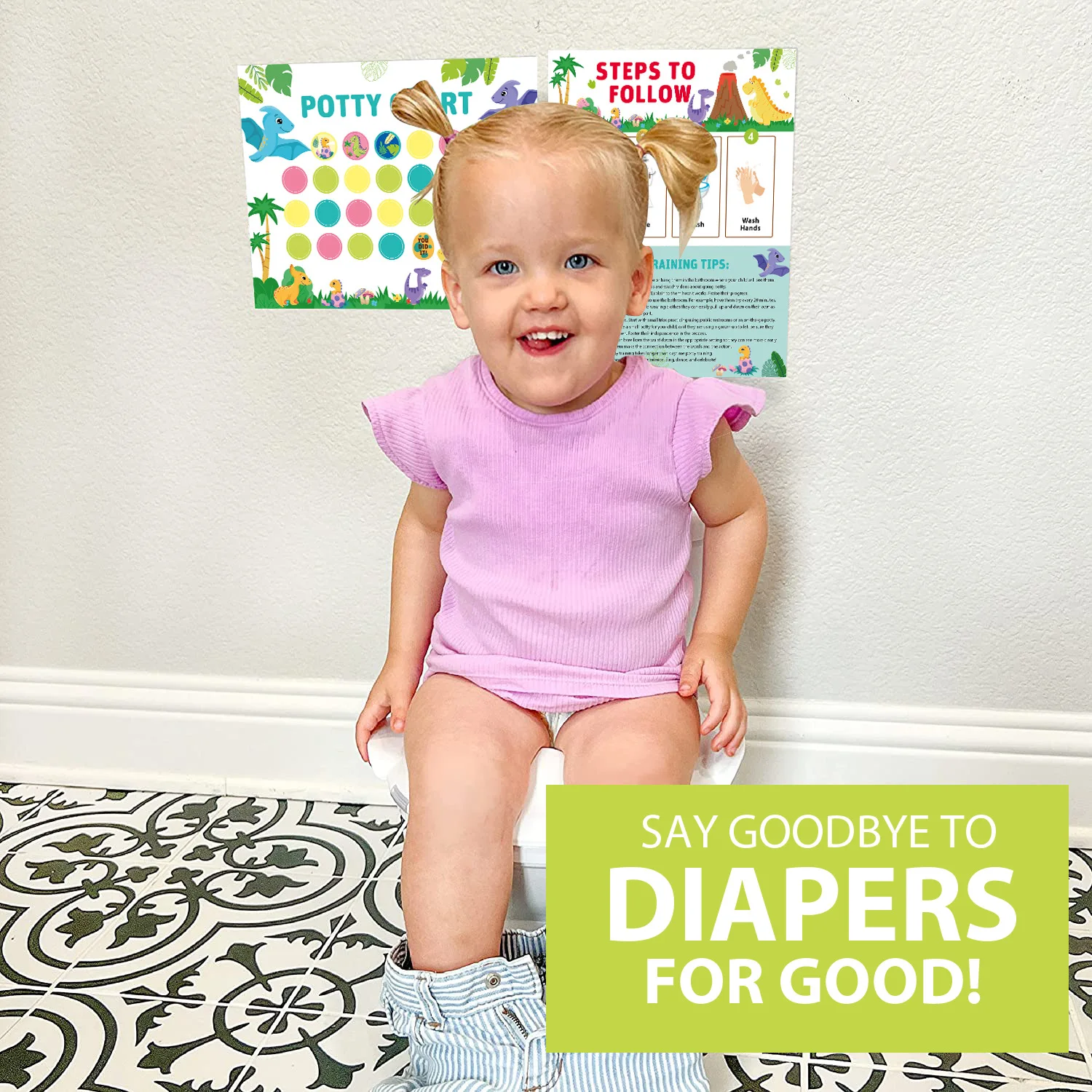 Potty Training Chart for Toddlers - Motivational Stickers