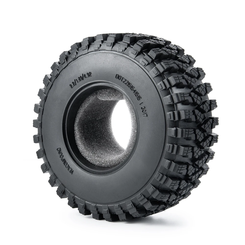 2.2 Inch Rubber Beadlock Wheel Tires For Axial Wraith 90018 Rr10 1/10 ...