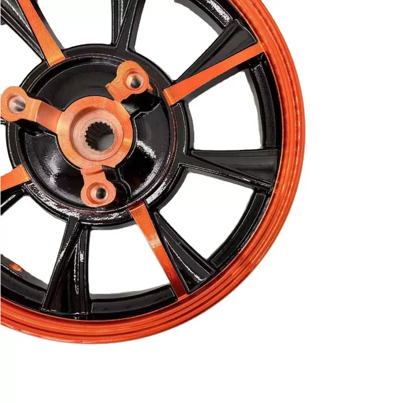 10inch Octagonal Rear Disc Orange Rim Motorcycle Wheel Aluminum Rear ...