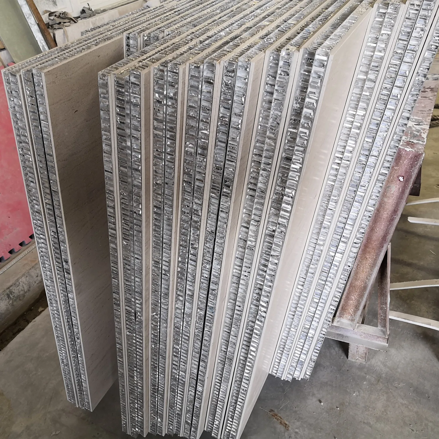 Thin Lightweight Limestone Stone Honeycomb Panels for Facade Cladding