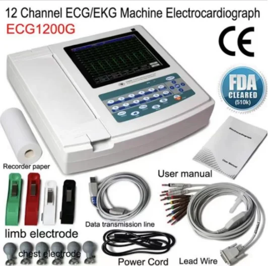 Monitor 12 Channel Ecg Electrocardiogram Ecg Machine With Touch Screen - Buy Ecg Machine,Ecg ...