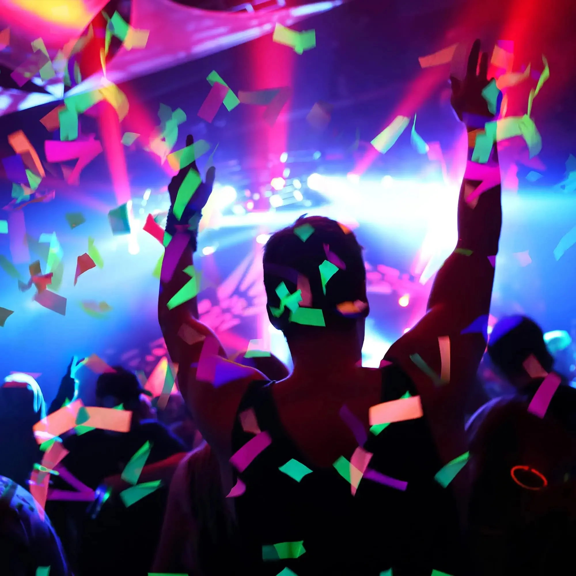 Uv Neon Confetti Blacklight Glow Party Confetti 5 Colors Fluorescent ...