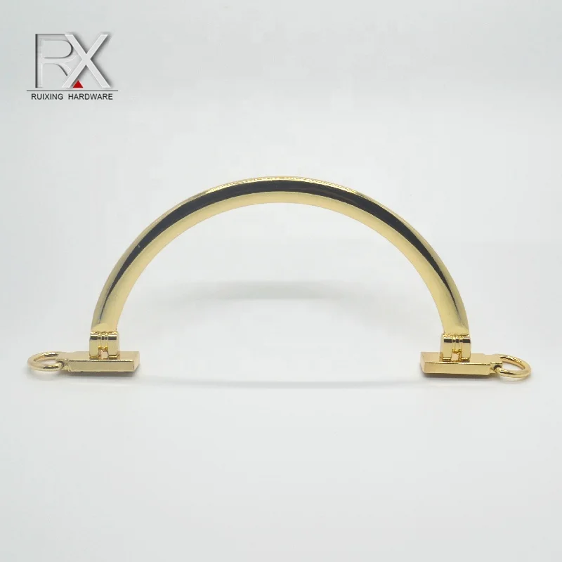 Custom Metal Handle Light Gold Bag Handle Arch Zinc Alloy Handbag ...