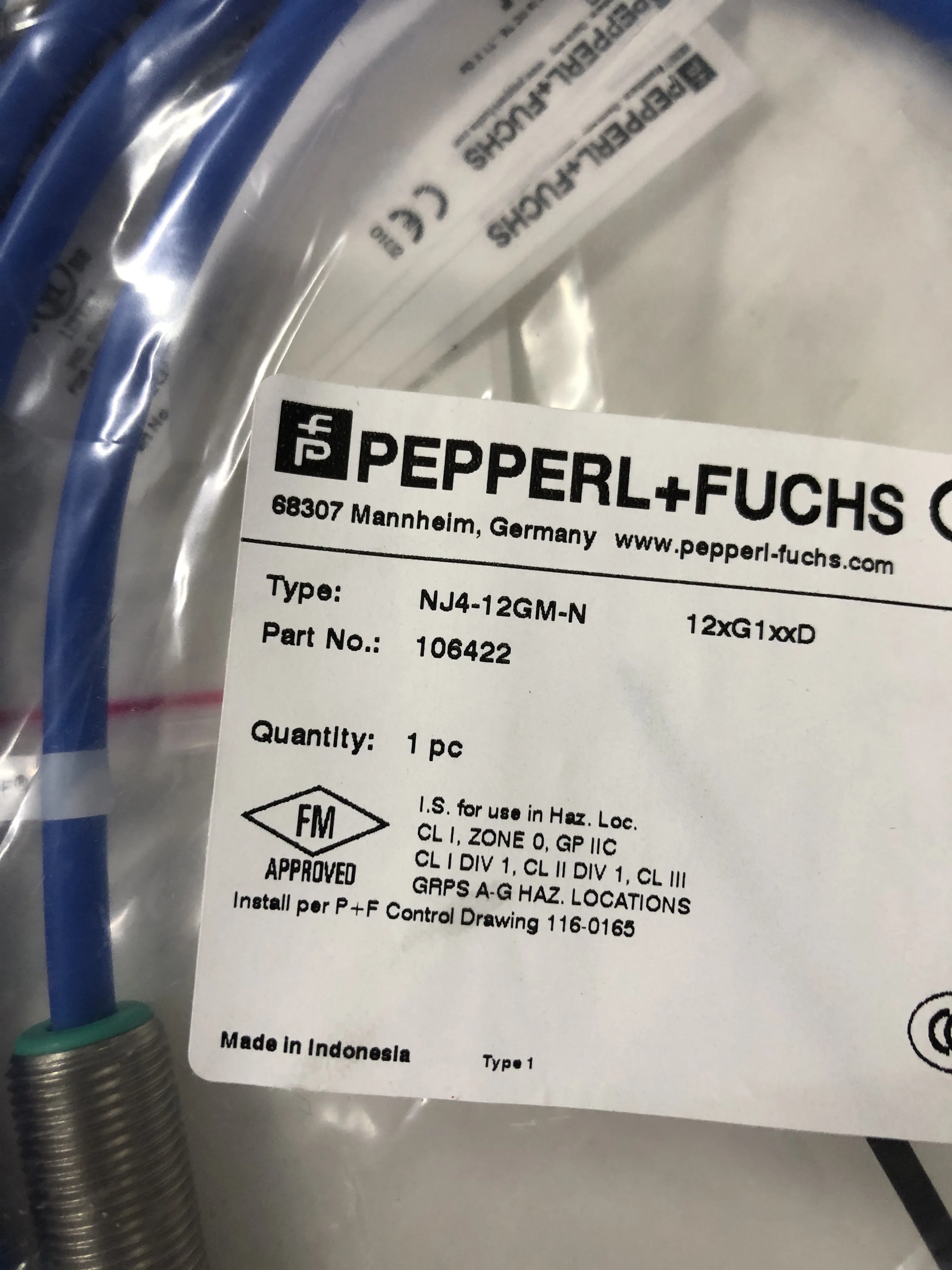 NJ4-12GM-N Pepperl+fuchs Inductive Sensor - Reliable Performance