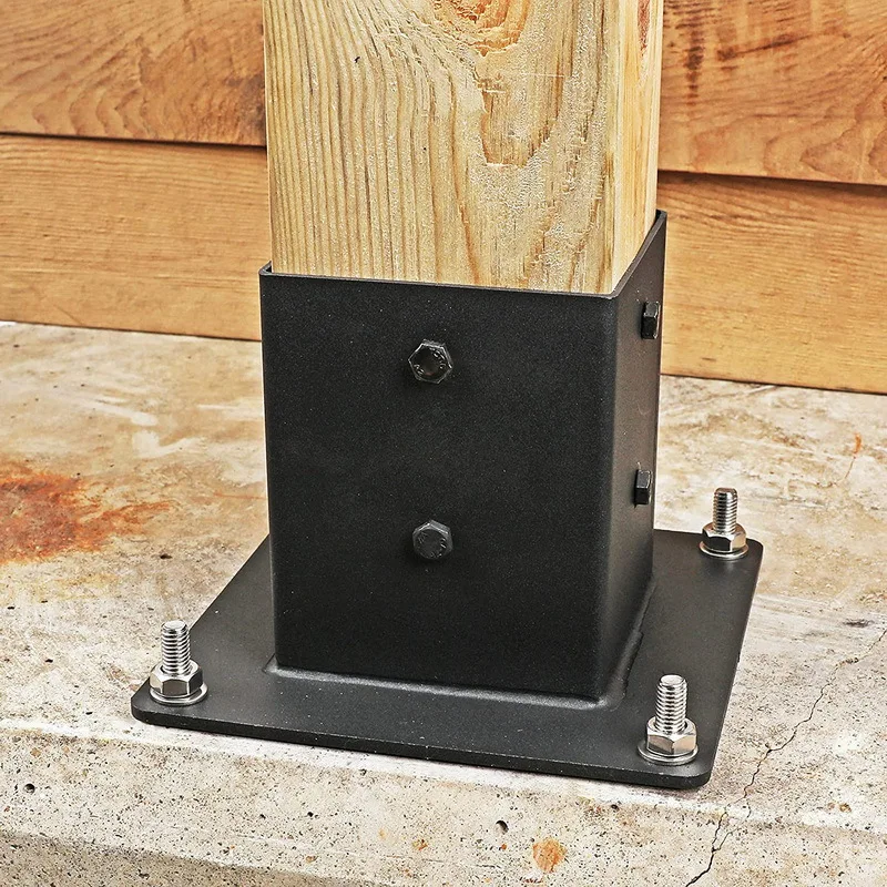 Pergola Brackets 4pack - Durable Steel Kit for 4x4'' Beams