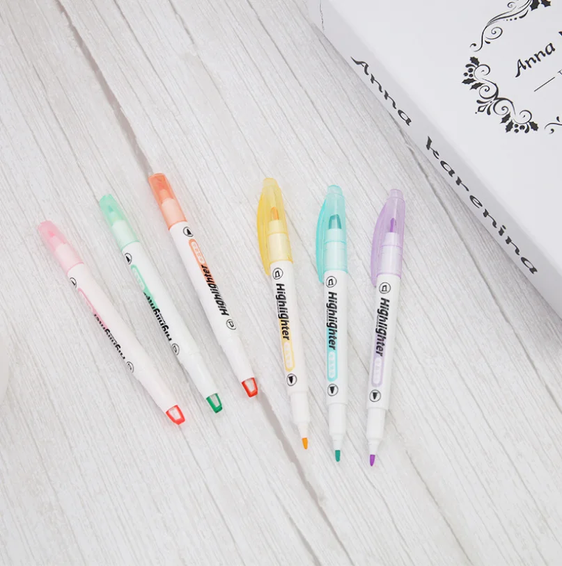 Double-sided Pen Window Clear View Highlighter Stick