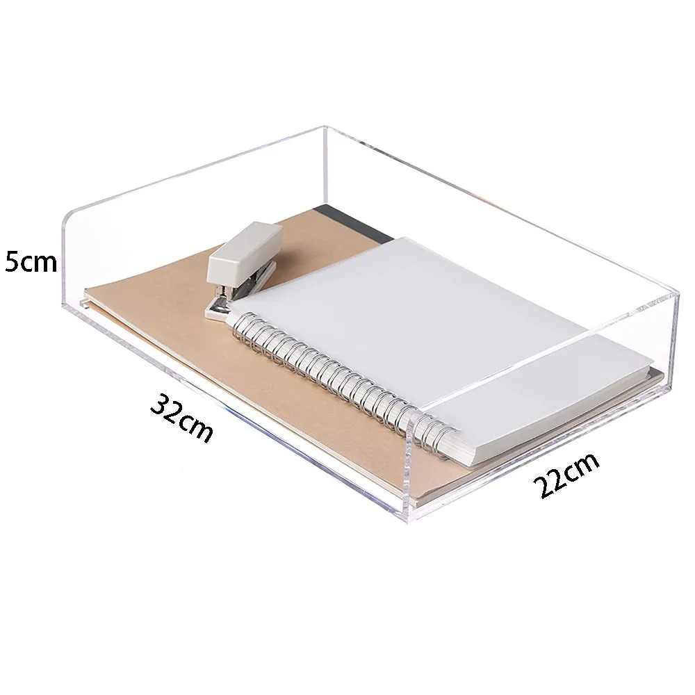 Cy Transparent Stackable Office Storage Organizer Box Rectangular Flat ...
