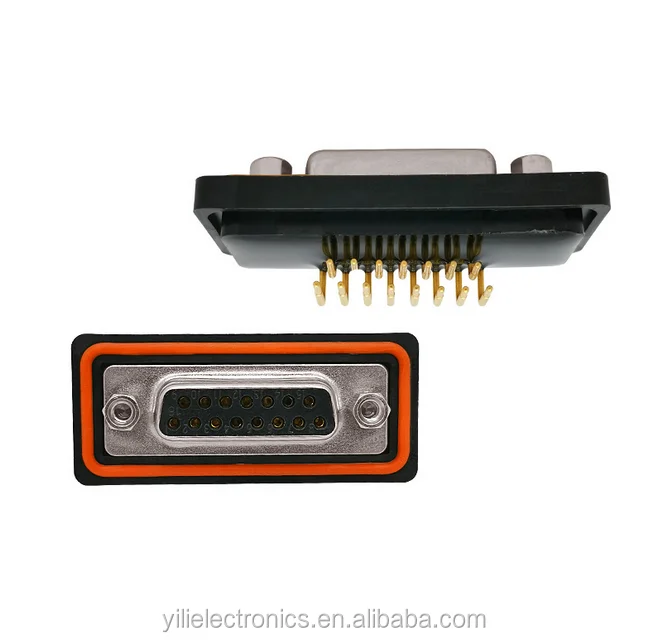 Military Quality Waterproof Hr 15p Female Right Angle Dip Connector For ...