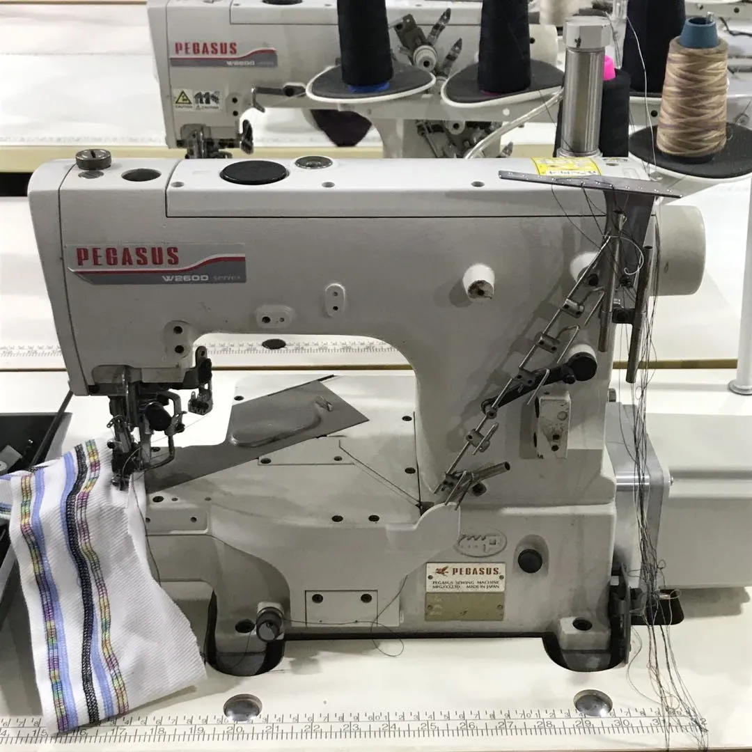 Used Pegasus W2600 Flat Bed Cover Stitch Sewing Machine Industrial ...