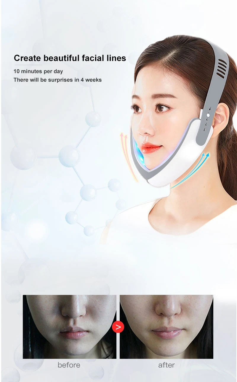 V-shape Facial Massager Beauty Device Tighten Skin Face Lift - Buy Face ...