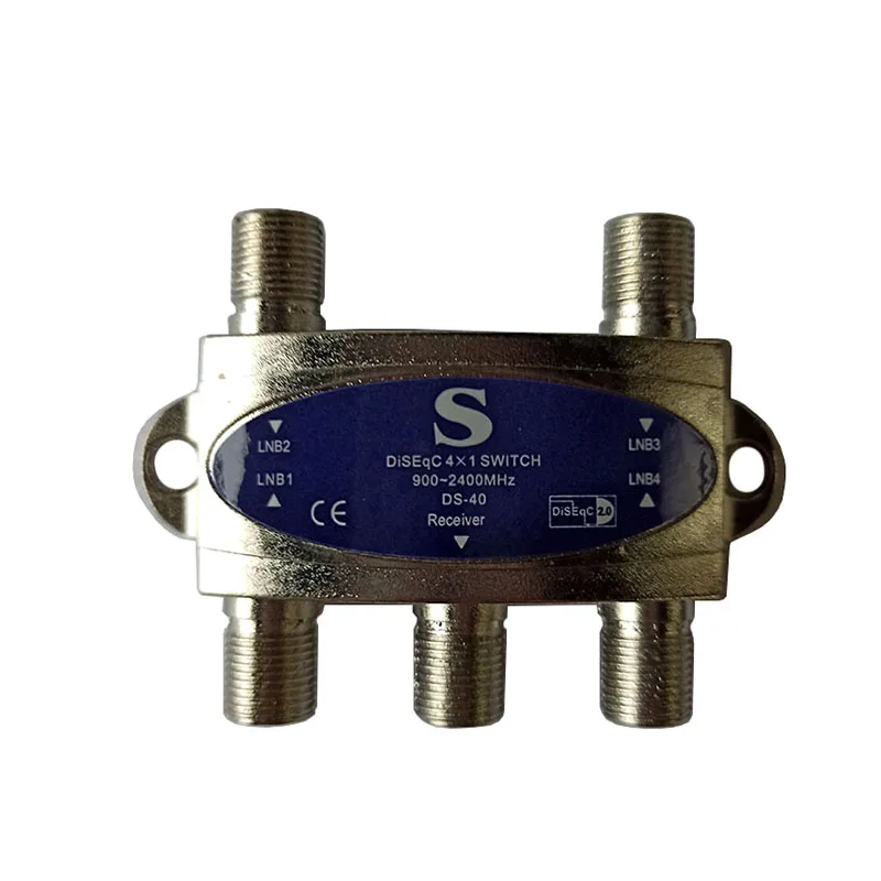 4 Ways Coaxial Cable Splitter Satellite Multiswitch Fta Tv Box Lnb ...