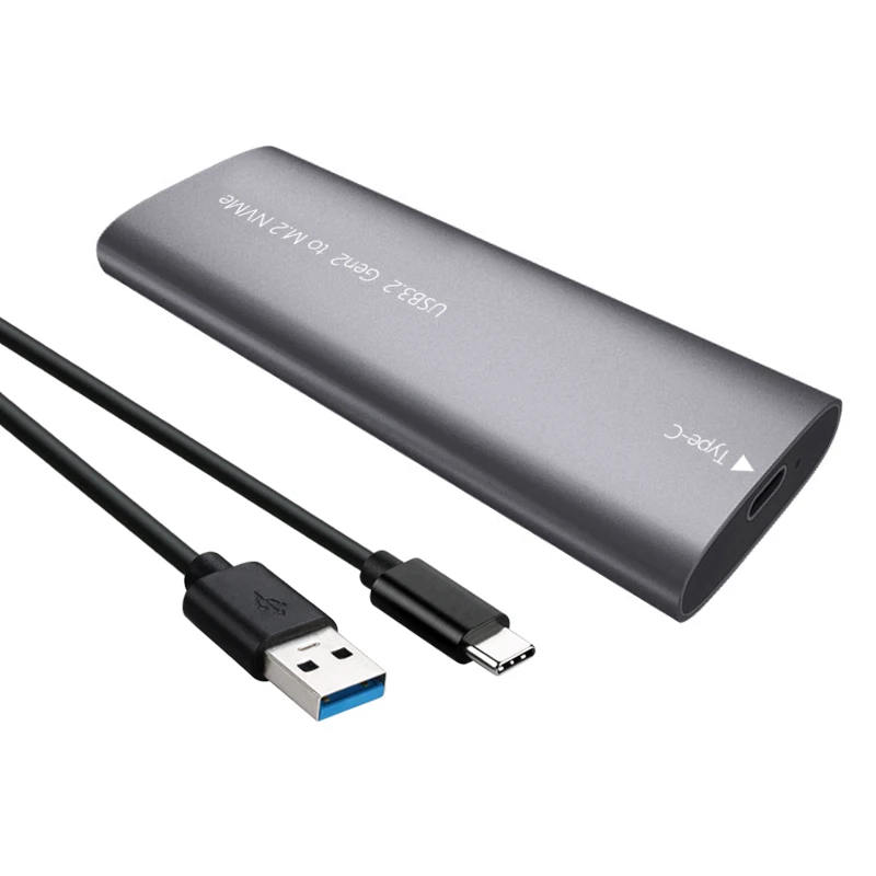 M.2 Pcie Nvme Ssd Enclosure Box Usb 3.1 External Case For 2230/2242 ...