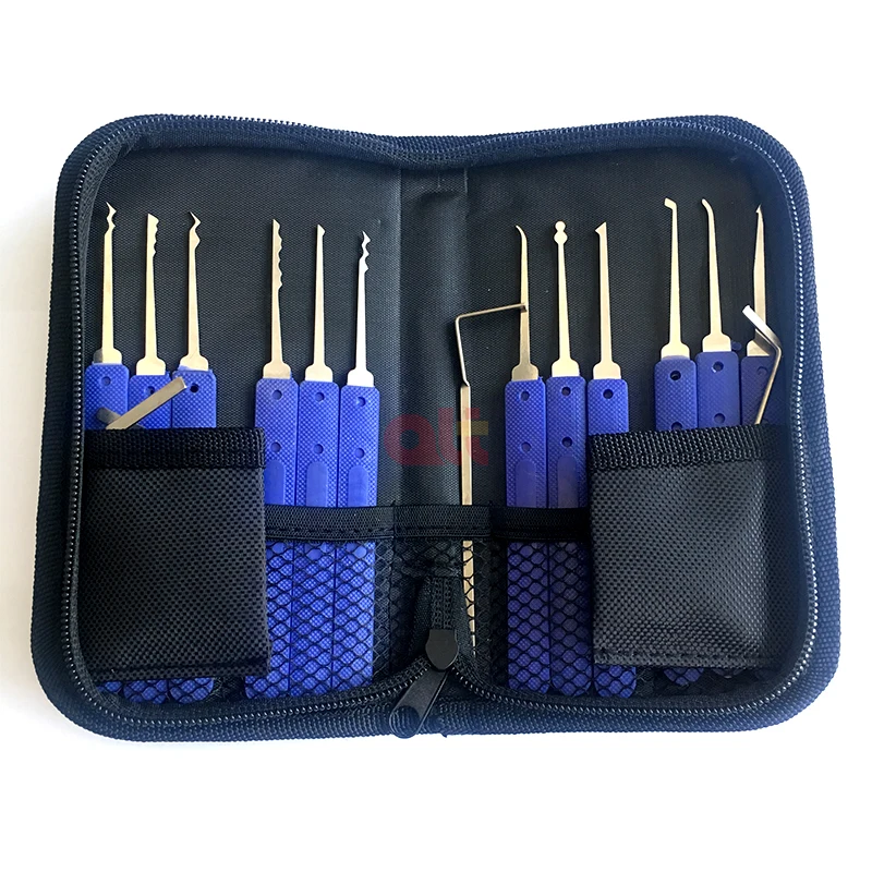 12pcs Blue Lock Pick Set,Stainless Steel Locksmith Supplier Unlock Lock ...