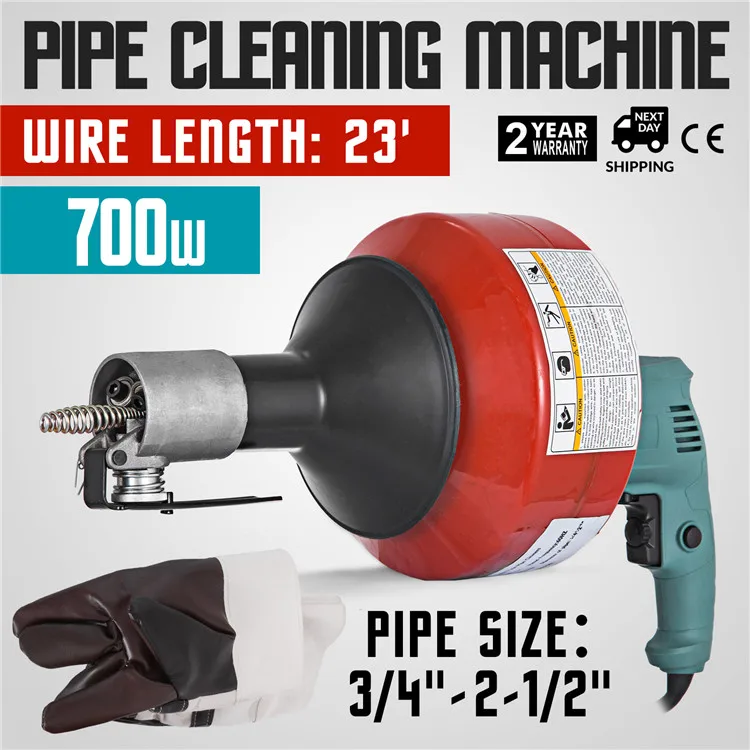 Manual Pipe Cleaning Machine Drain Pipe Cleaner High Pressure Pipe ...