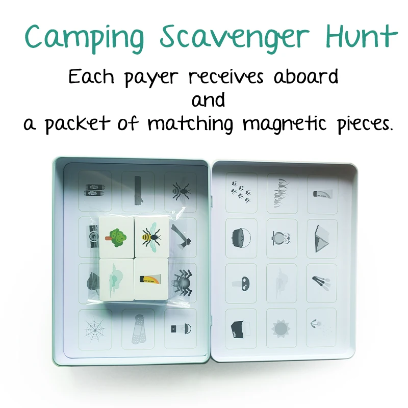 Magnetic Travel Metal Box Game Magnetic Camping Scavenger Hunt - Buy ...