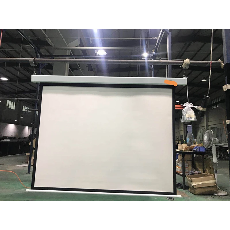 square case Electric Motorized 150 Inch 16:9 Projection Screen Home ...