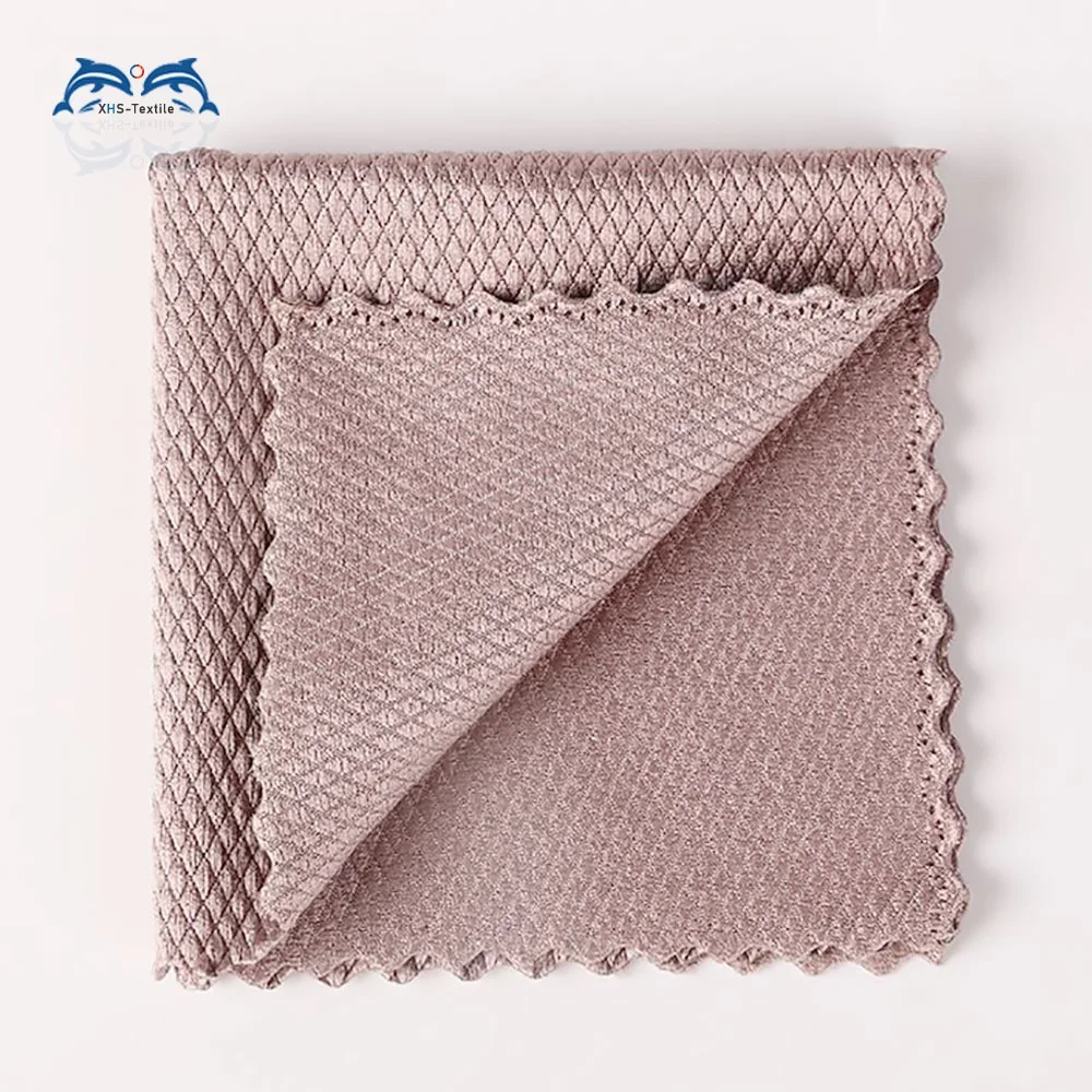 Household Clean Absorbent Wash Microfiber Kitchen Towel Cleaning Cloth ...