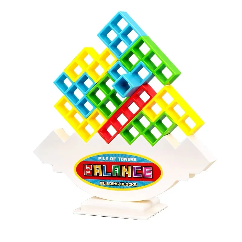 48 Pcs Tower Game Balance Stacking Block Party Game For Adults Kids ...