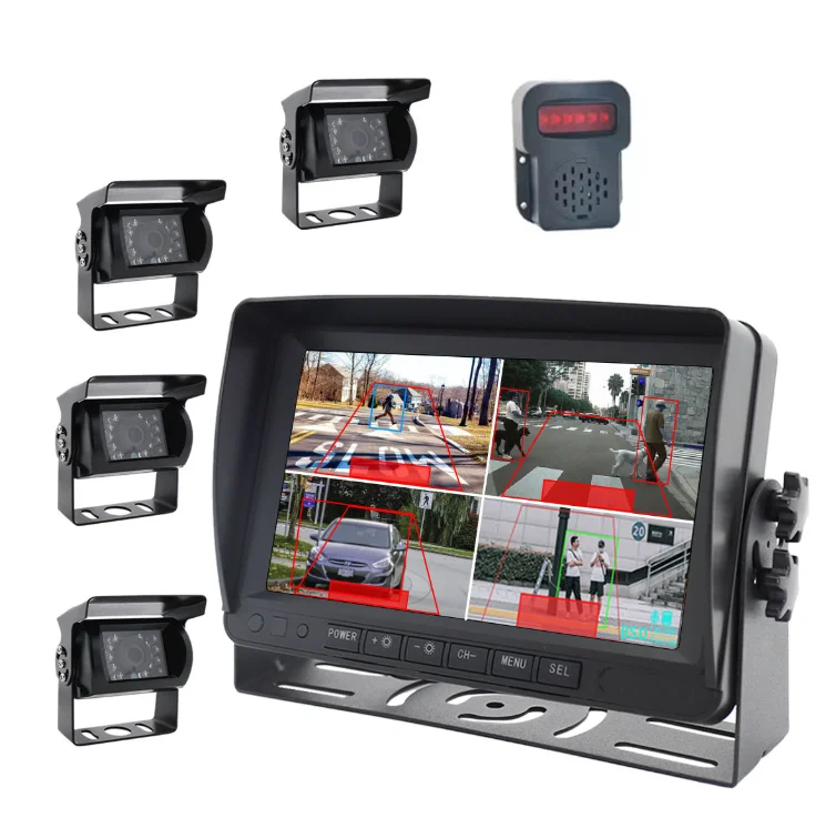 OEM Truck Reverse Camera DVR 7 Desktop Motorized Car Monitor 4 AHD LCD ...