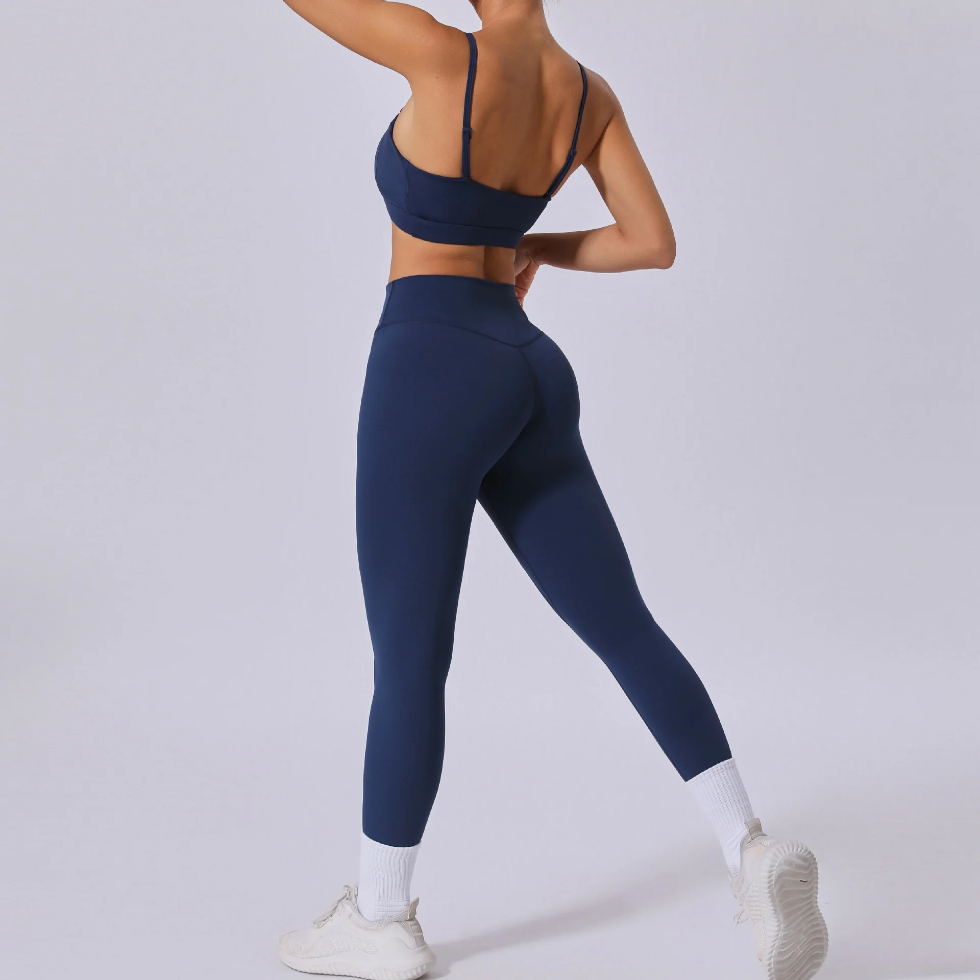 High Waist Beauty Back Running Fitness Quick-Drying Sports Suit XXL