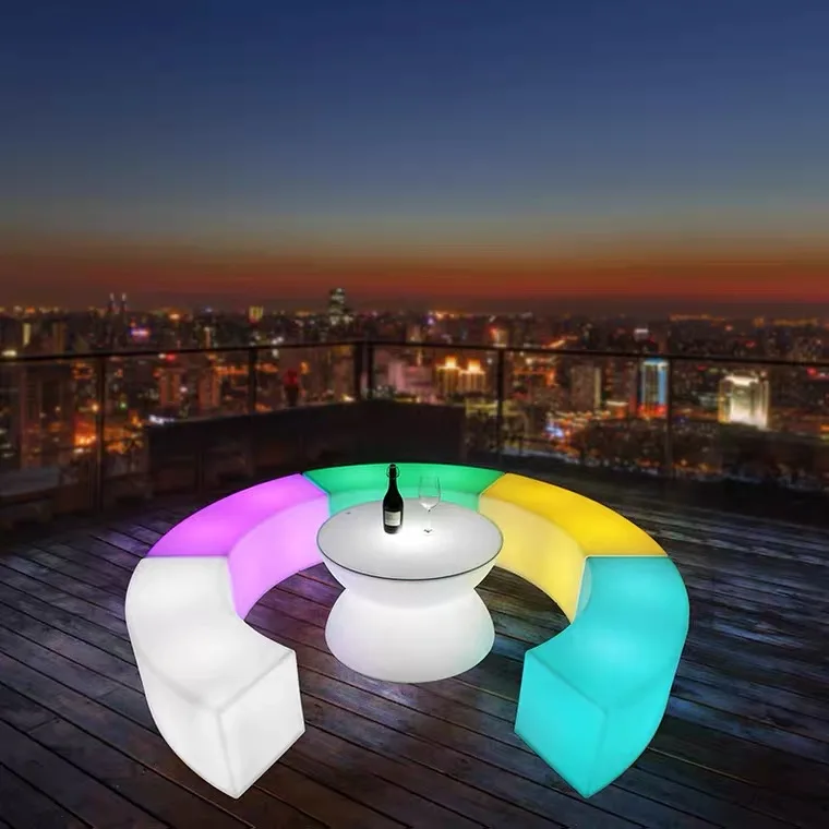 Banco curvo iluminado con LED que cambia de Color| Alibaba.com
