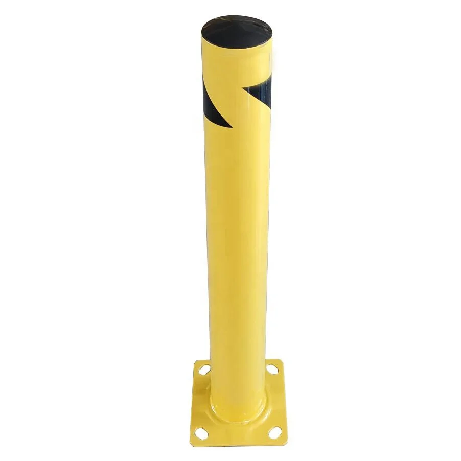 Powder Coat Safety Steel Pipe Bollard/plastic Head Steel Bollard For ...