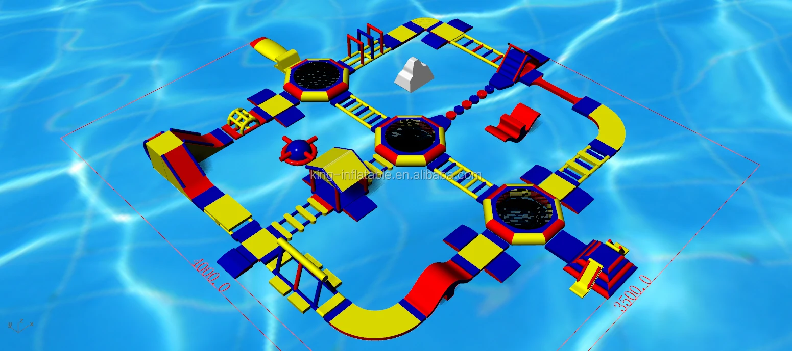 Inflatable Floating Huge Water Park Giant Outdoor Obstacle Course ...