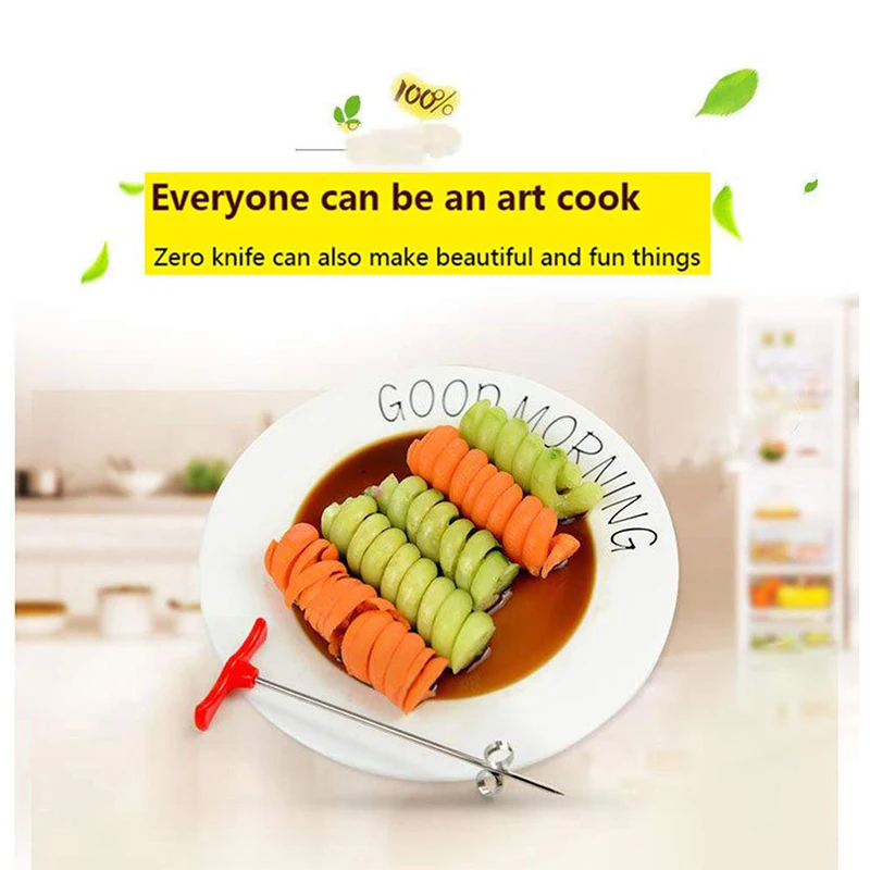 Vegetables Spiral Knife Carving Tool Potato Carrot Cucumber Salad ...