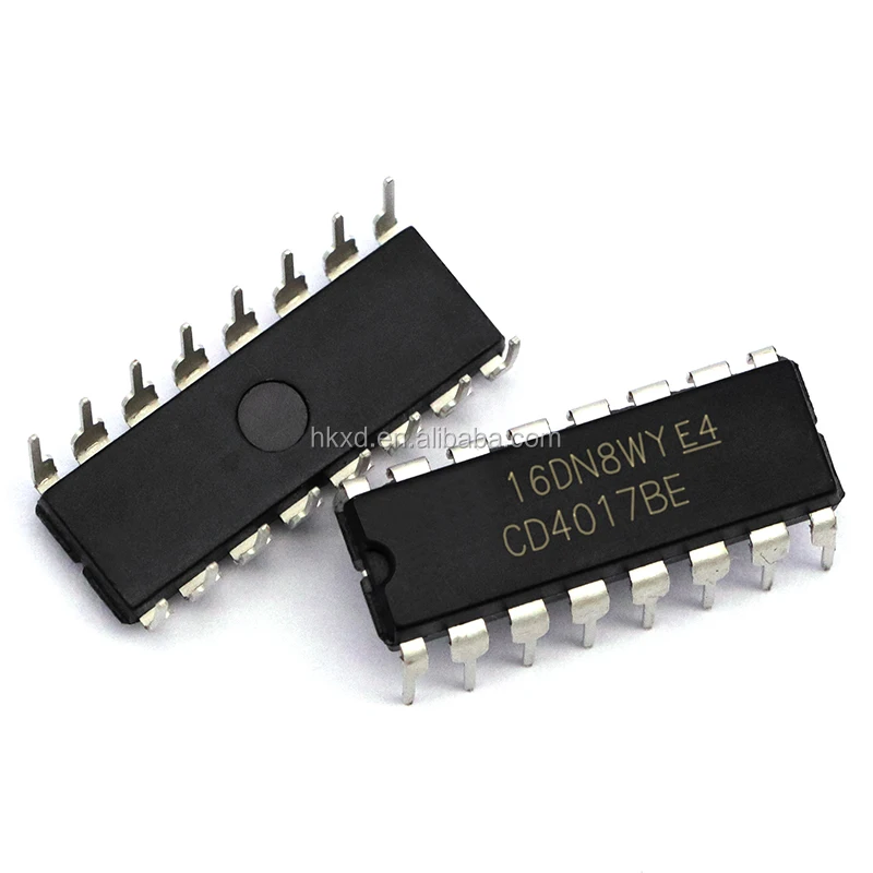 Electronic Components Cd4017 Cd4017b Cd4017be 4017 Decade Counter ...