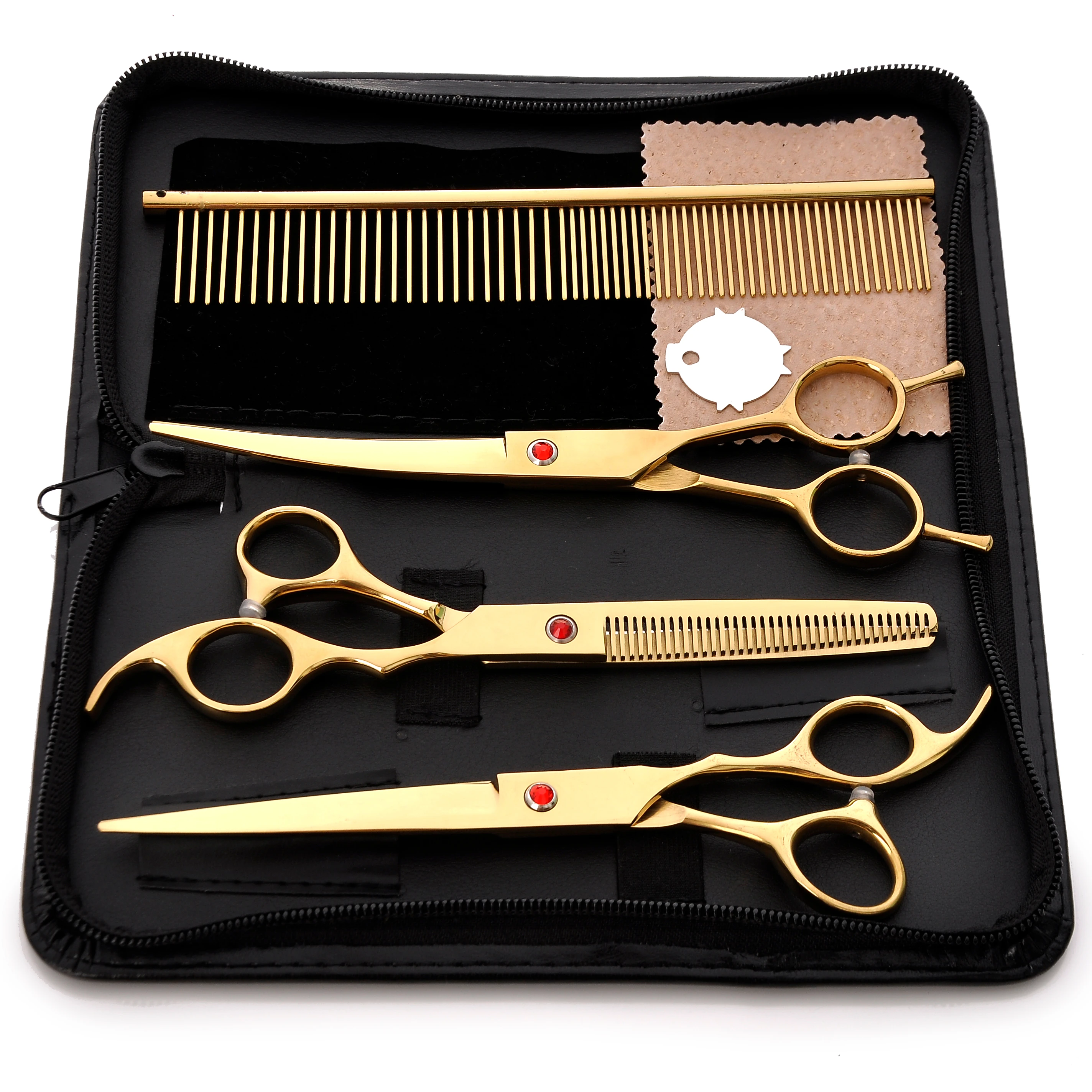 Barber Salon Hair Stylist Cutting Thinning Scissors Gold Professional Stainless Steel ...