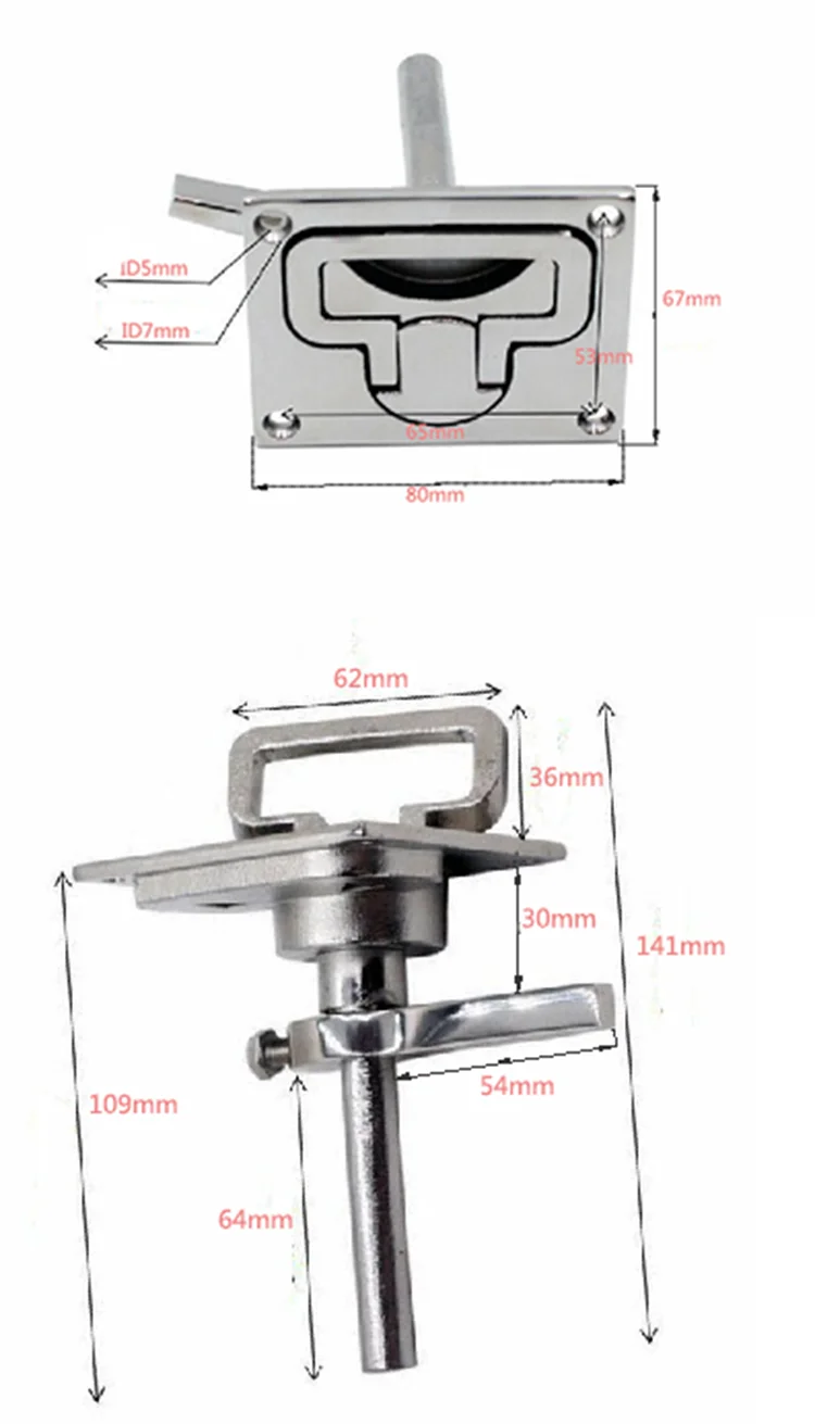 Aisi 316 Stainless Steel Marine Boat Hatch Latches Turning Lock Lift ...