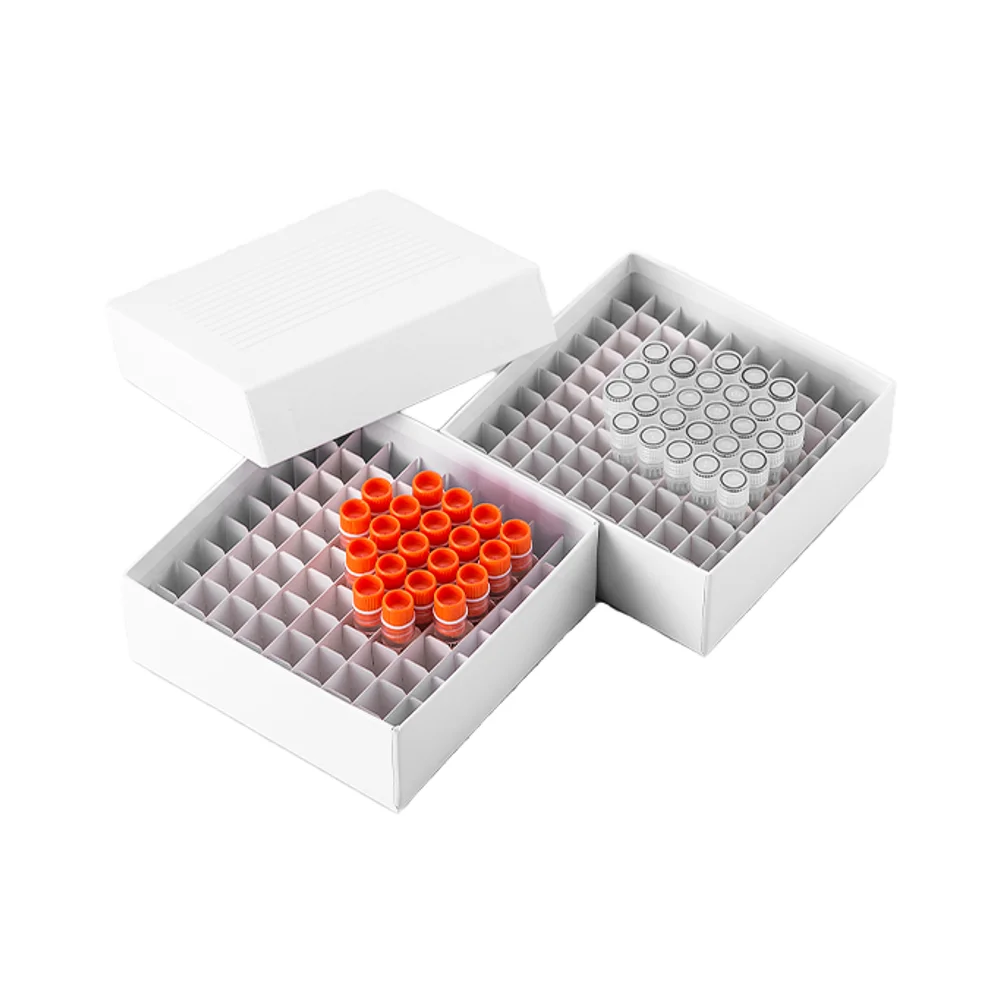 Lab Supplies Hinged Lid Cardboard CryoBox Freezer Box for Cryogenic ...